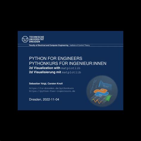 Python For Engineers 4 2d Visualization With Matplotlib Medien Vcs
