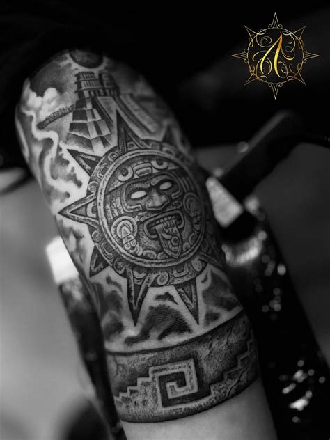 30 Aztec Tattoos That Celebrate Ancient Culture And Modern Art Sacred