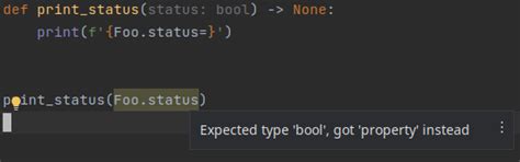 Python Expected Type Got Property Instead Stack Overflow