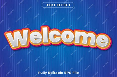 Premium Vector 3d Welcome Text Effect Design In Vector With Fully Editable Font