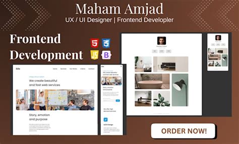 Be Your Professional Frontend Developer Using Html Css Javascript Bootstrap