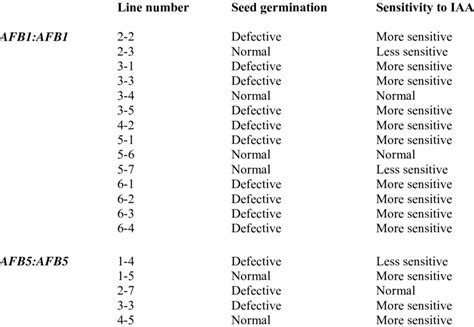 Assessment Of Seed Germination And Seedling Sensitivity To Iaa In Afb1 Download Scientific
