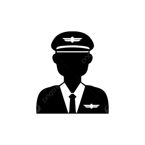 Pilot Silhouette Character Icon Design Pilot Silhouette Character