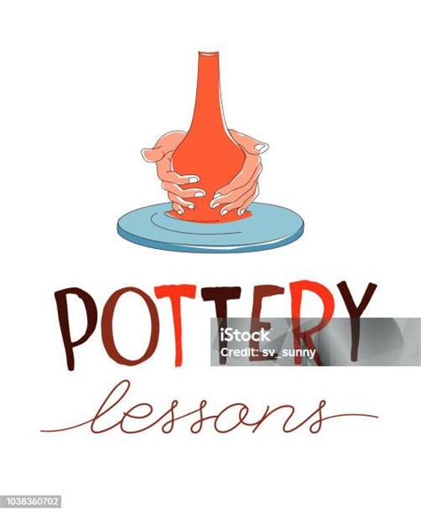 도자기 수업입니다 전통적인 도자기 만들기 손 바퀴에 꽃병을 형성 갈색에 대한 스톡 벡터 아트 및 기타 이미지 갈색 공예 공예 제품 Istock