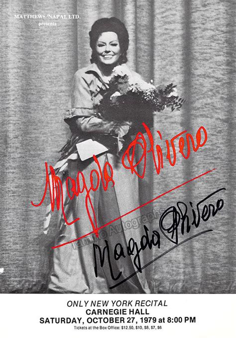 Magda Olivero Autographs Tamino