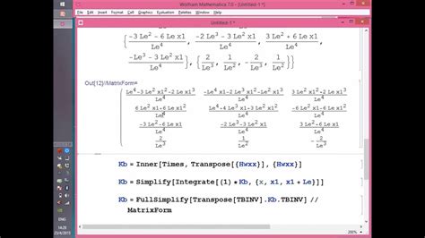 Fem Beam Mathematica Program Youtube