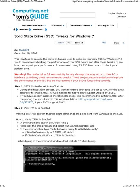 Pdf Solid State Drive Ssd Tweaks For Windows 7 Dokumen Tips