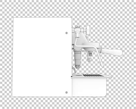 투명 배경에 고립 된 커피 기계 3d 렌더링 그림 프리미엄 Psd 파일