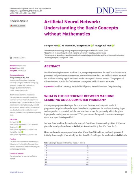 PDF Artificial Neural Network Understanding The Basic Concepts Without Mathematics