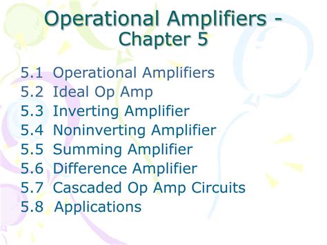 PPT Chapter 5 Operational Amplifiers PowerPoint Presentation Free Download ID 5469011