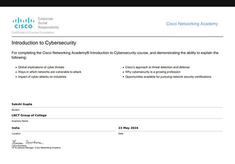 Sakshi Gupta On Linkedin Cybersecurity Networksecurity Cisco Lnctgroupofcolleges…