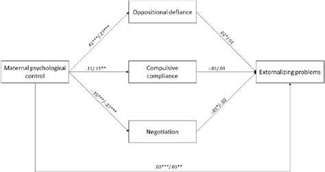 Mediation Model With Externalizing Problems As Outcome Variable First Download Scientific