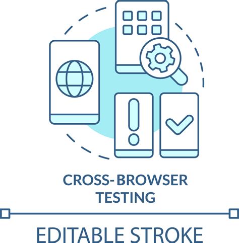 Cross Browser Testing Turquoise Concept Icon Different Browsers