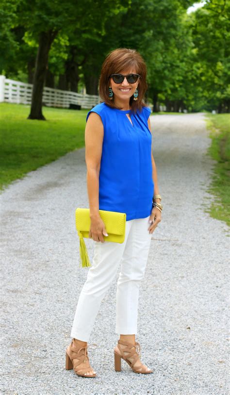 Royal Blue And Yellow Outfit For Spring Cyndi Spivey