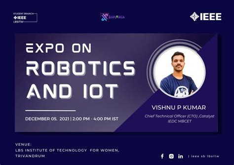 Vishnu P Kumar On Linkedin Robotics Iot Projects Technology Expo Exhibition Opportunity
