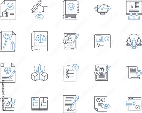 Quality Department Line Icons Collection Precision Perfection Consistency Standards