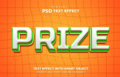 Premium Psd Prize Text Effect Editable Smart Object