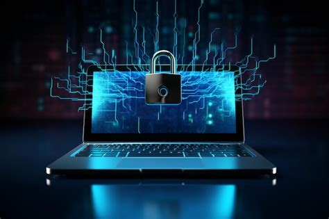 Premium Photo Lockedin Security Exploring The Computer Laptop With Padlock Concept Ar 32