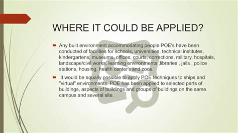 Post Occupancy Evaluation Pptx