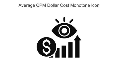 Average Cpm Dollar Cost Monotone Icon In Powerpoint Pptx Png And Editable Eps Format Ppt Sample