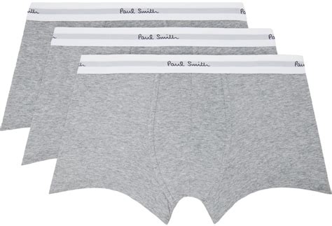 Paul Smith Three Pack Gray Boxer Briefs Paul Smith