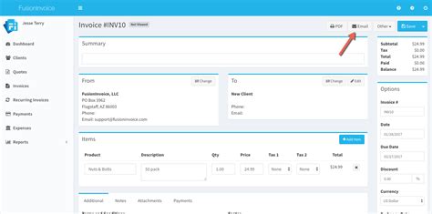 Invoices FusionInvoice