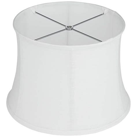 White Linen Pinched Drum Lamp Shade 12x14x10x10 Spider 412x4 Lamps Plus