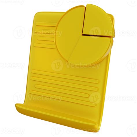 3d Illustration Golden Pie Chart Document 18245062 Png