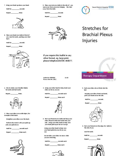 Stretches For Brachial Plexus Pdf Elbow Hand