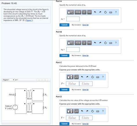 solved part a problem 10 40 specify the numerical value of