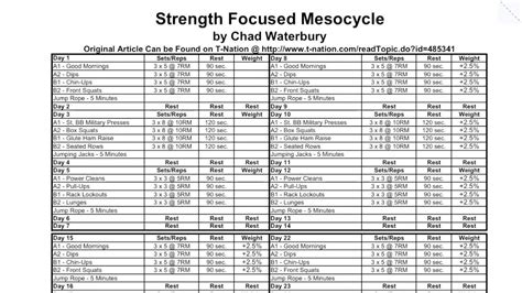 Strength Focused Mesocycle Di Chad Waterbury Analisi Youtube