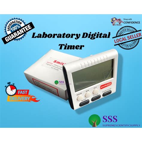 🔥[ready Stock]🔥laboratory Digital Timer With 3 Functions White In Colour Without Battery