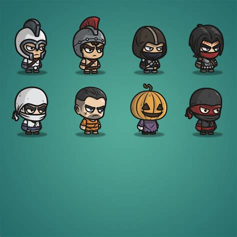 D Chibi Character Sprite Bundle Packs By Tokegameart