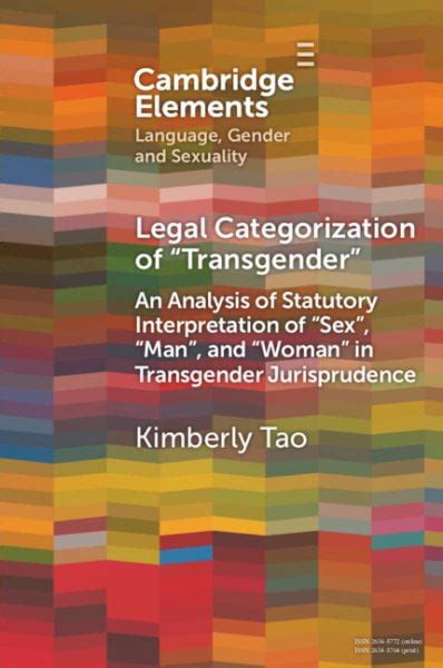 Elements In Language Gender And Sexuality Legal Categorization Of