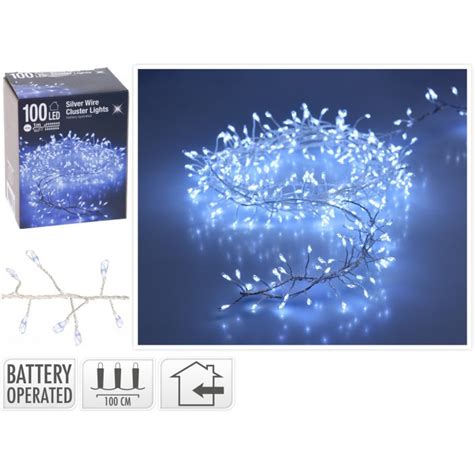 Коледни лампички 100 LED бяла светлина 100см - PRAKTIS