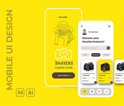 Camera Store App UI Design On Behance