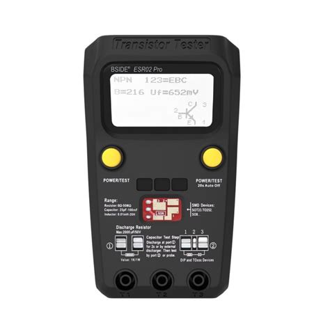 Bside Esr02 Pro Transistor Tester Digital Multimeter Diode Triode Resistor Capacitance