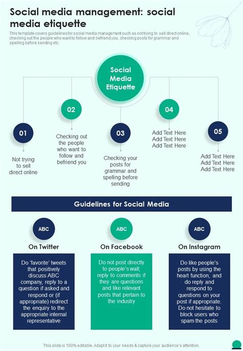 Social Media Etiquette Infographic