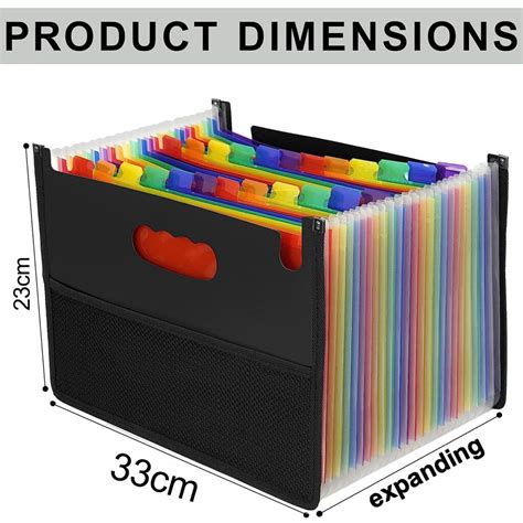 Nisun 24 Pockets Expanding File Folders Alphabetical Expandable Accordion Document Holder Bill