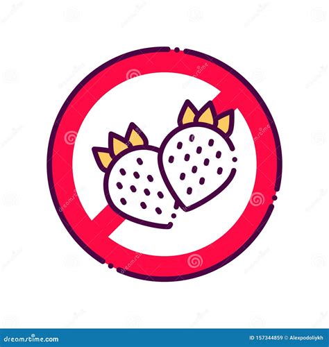 Fruit Allergy Line Icon Allergy Concept Citrus Allergy Sign On White Background Human