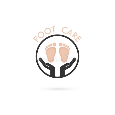 Foot Care Logohuman Foot Iconfoot Spa Conceptvector Illustration