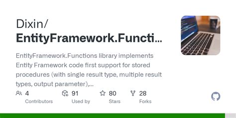 Github Dixinentityframeworkfunctions Entityframeworkfunctions Library Implements Entity