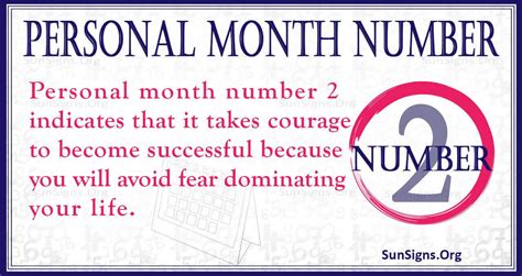 Numerology Personal Month Numbers Monthly Lessons