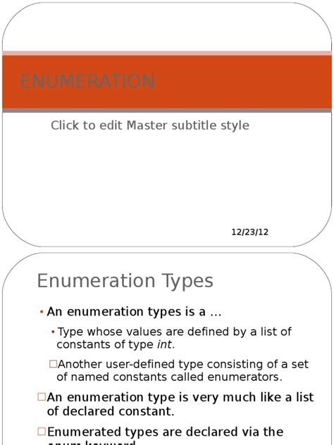 Enumeration Pdf Data Type Array Data Structure
