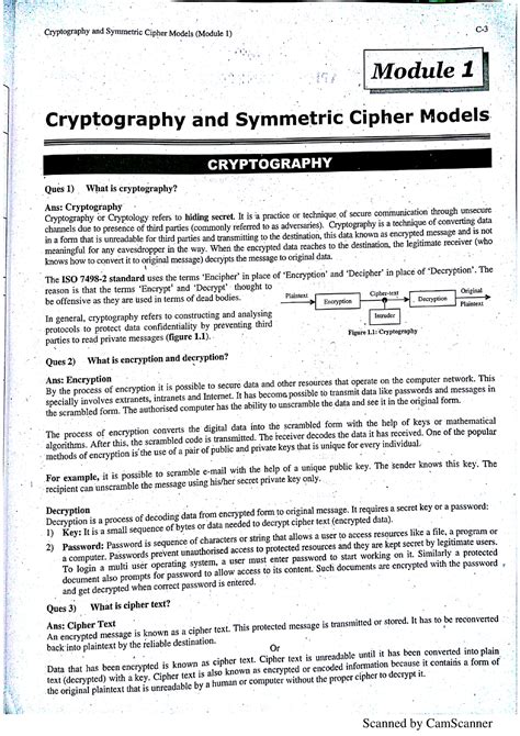 CS409 CNS M1 CNS Mod 1 Cryptography And Network Security Studocu