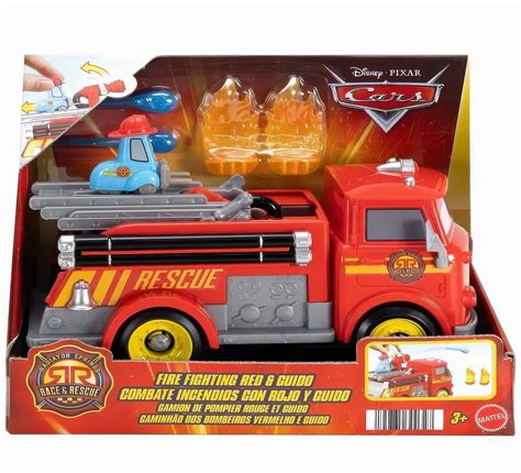 Disney Pixar Cars Race And Rescue Fire Fighting Fire Truck Playset