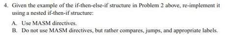 Solved 2 Using Masm Directives Write An Assembly Language