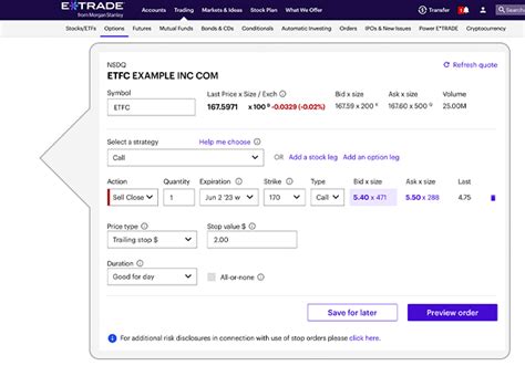 Call Option Exit Strategy Automating A Closure E TRADE