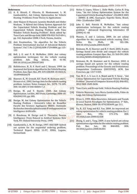 Ant Colony System With Saving Heuristic For Capacitated Vehicle Routing Problem Pdf