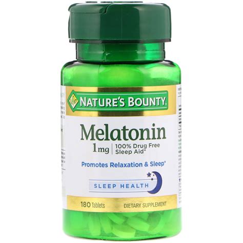 Natures Bounty Melatonin 1 Mg 180 Tablets Byclue